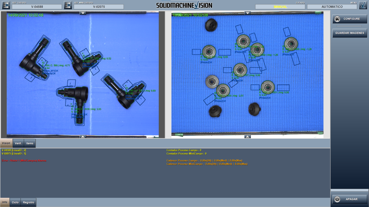 Robótica guiada por visión artificial